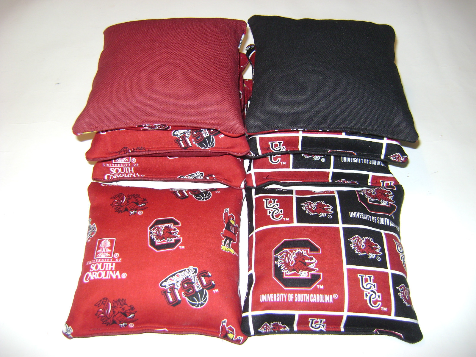 BEAN BAG TOSS GAME CORNHOLE BAGS SOUTH CAROLINA USC GAMECOCKS 8 BAGS ...