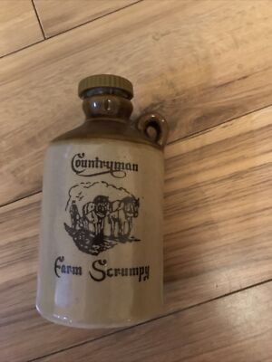 Small Vintage Pottery Flagon Jug farm scrumpy country man 5" inches ...
