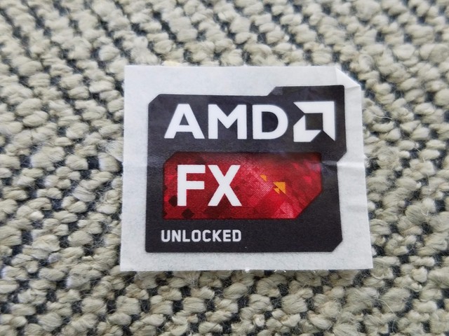 AMD FX Unlocked Sticker Logo Label Case Badge Bulldozer Piledriver CPU ...