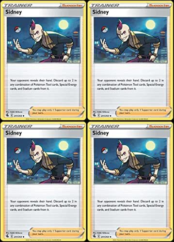 Sidney 241/264 - Pokémon Fusion Strike Trainer Supporter Set - x4 ...