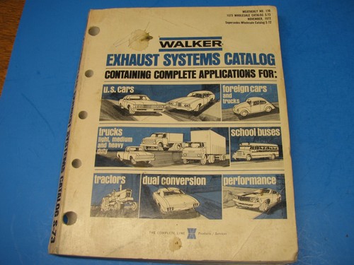 1941-1972 1973 Walker Exhaust Systems Catalog | eBay