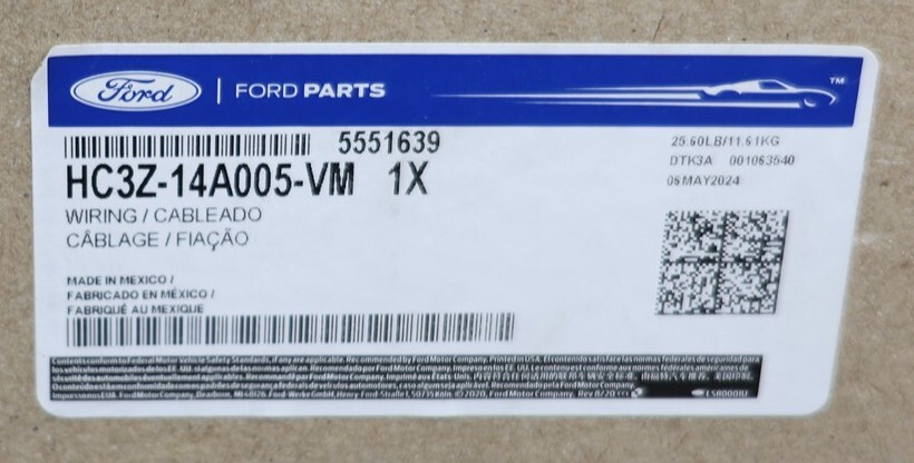 NEW OEM Ford Body Wiring Harness HC3Z-14A005-VM Ford F-250 F-350 F-450 ...