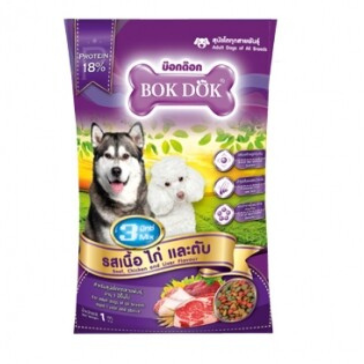 BOK DOK Food Beef Dog Pet Beef Chicken & Liver Flavor Adult Dogs All ...