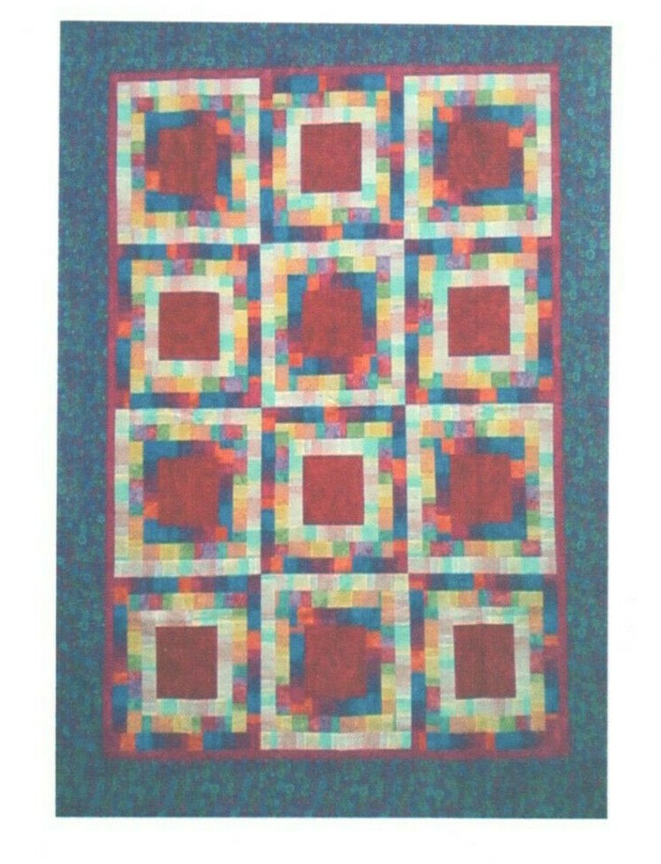 Paint Box Quilt Sewing Pattern Multiple Sizes Kidney Bean Quilts | eBay