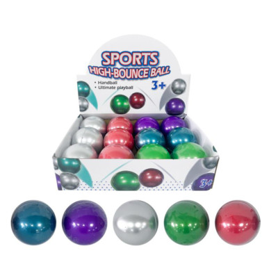12 x High Bounce Hand Ball Mix Colors Glitter Anti Stress Relief Play ...