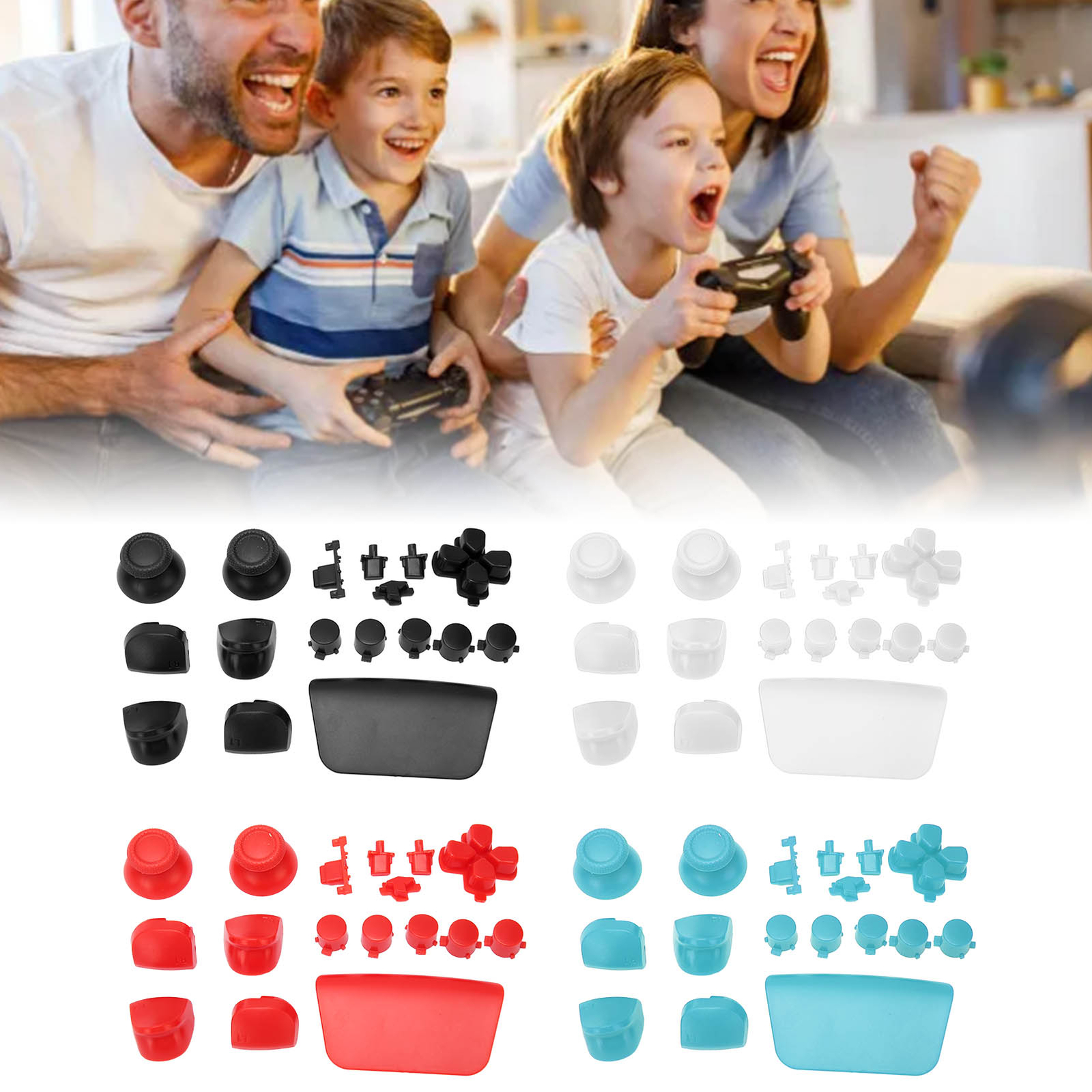 16Pcs Game Controller Replacement Buttons For Gamepad Replacement ...