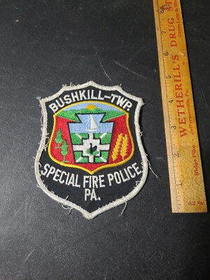 Vintage Police Department Patch Bushkill Township Special Fire Police ...