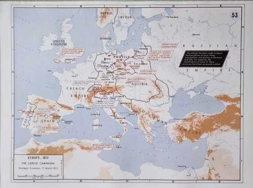 MODERN WEST POINT MAP NAPOLEONIC WARS EUROPE 1813 LEIPZIG CAMPAIGN ...