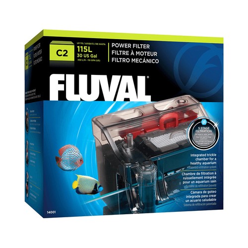 Fluval C2 Hang On Power Filter - Clip onto Back of Aquarium Fish Tank ...