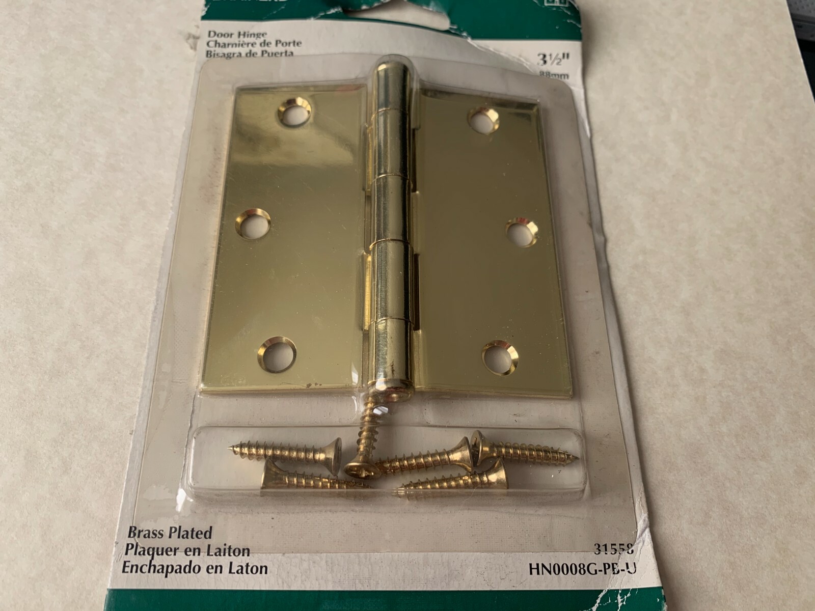 Brainerd Door Hinge Brass Plated 3 1/2" 88mm Item # 31558 | eBay