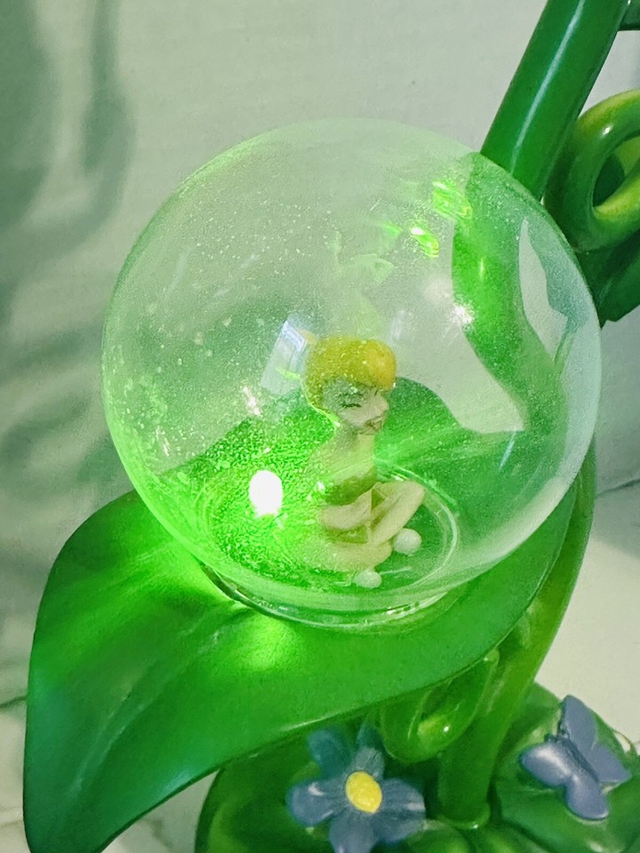 Disney Tinkerbell Garden Lamp 2007 Nightlight Wings Light Up Flowers ...