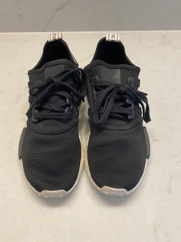 Adidas NMD R1 Boost Womens Running Shoes Core Black Orchid Tint BD8026 ...