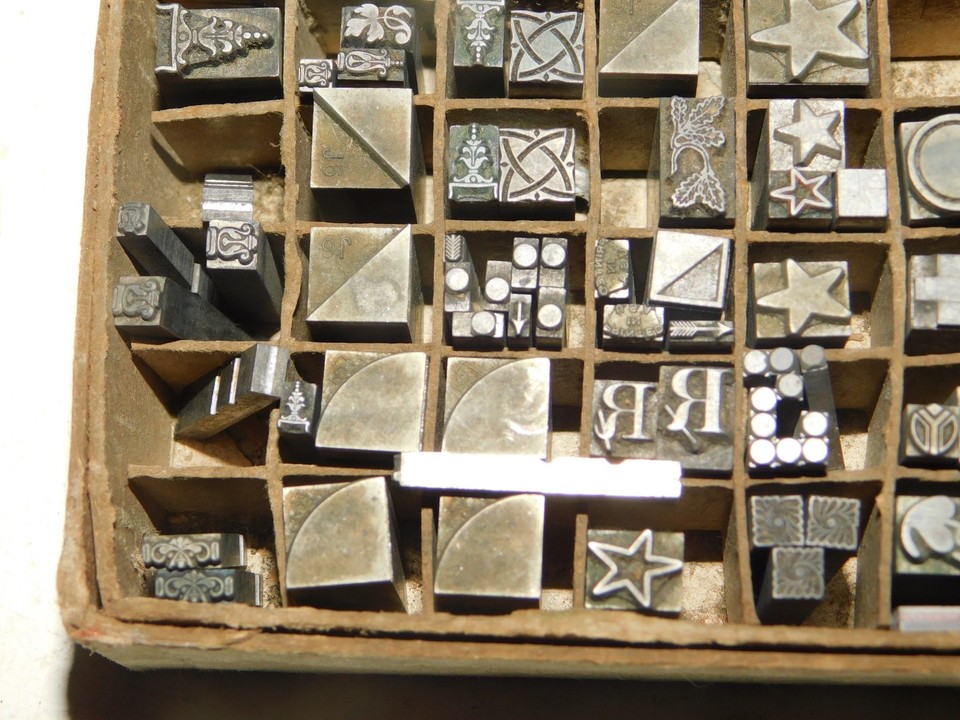 Vintage Ornamental Decorative Letterpress Printing Blocks Type | eBay