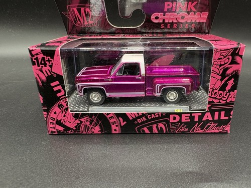 M2 MACHINES 1976 CHEVROLET SILVERADO SQUAREBODY CHEVY SPORT PINK CHROME ...