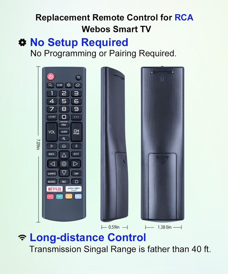 Remote Control for RCA Webos Smart TV RWOSU5047 RWOSBU5048 AKB76037002 ...