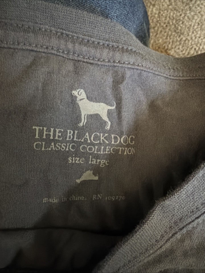 The Black Dog Long Sleeve Tshirt size Large Black Dog Rum | eBay
