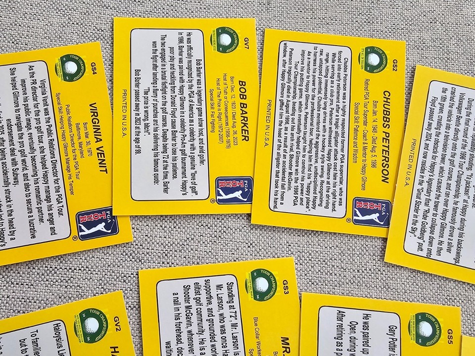 SET OF 10 HAPPY GILMORE SPORTS TRADING CARDS GOLF MOVIE ADAM SANDLER ...