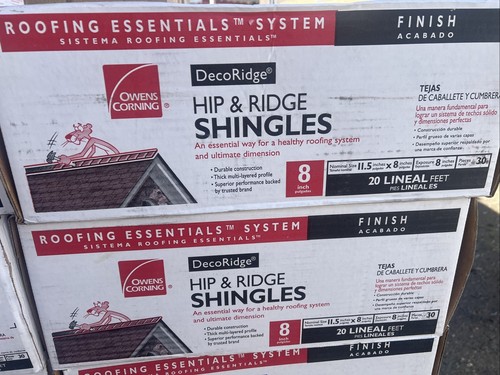 DECORIDGE 8 IN. HIP & RIDGE SHINGLES BROWN COLOR (20 LIN. FT) 30 PIECES ...