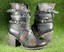 🔥Freebird Baker Boots Black Brown Stacked Heel Leather Strappy | Sz 8 ...