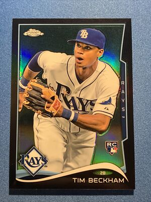 2014 Topps Chrome - Tim Beckham Black Parallel /100 RC - TB Rays ...