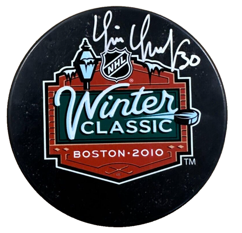 Tim Thomas Autographed 2010 NHL Winter Classic Hockey Puck Boston ...