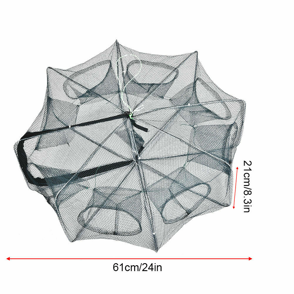 Foldable Large Fishing Net Fish Crab Yabbie Trap Minnow Crawfish Shrimp ...