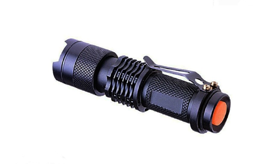 2x LED Tactical Military Grade Flashlight w/Clip Accepts AA or 14500 ...