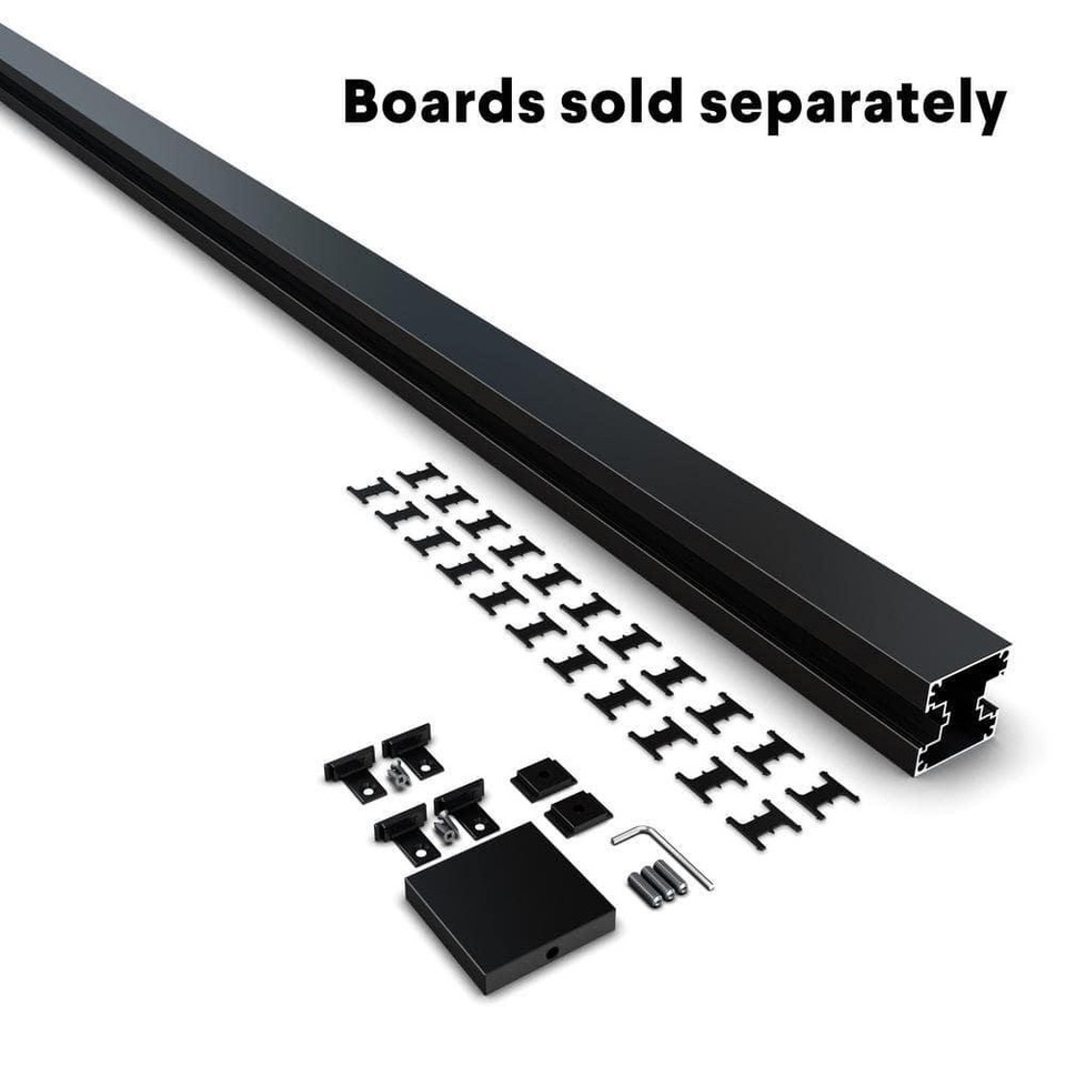 HOFT In-Ground Fence Line Post + Hardware Kit 96" Aluminum UV Protected ...