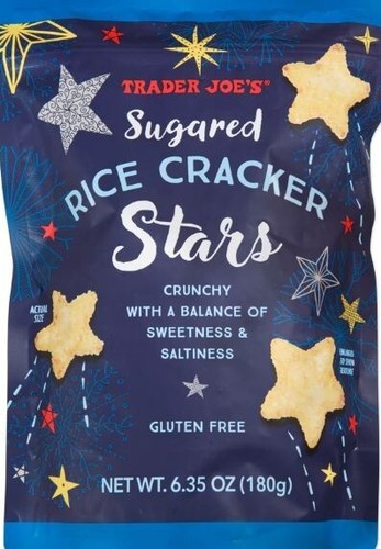 Trader Joe's 6.35 oz Sugared RICE CRACKER STARS Crunchy Sweet Salty *BB ...