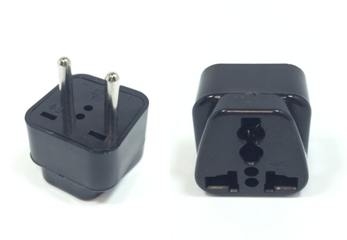 US UK AU To EU Round Pin Adapter Plug Euro Universal American To ...