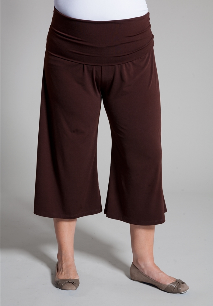 Plus Size Pants Gaucho 4X 5X 6X Brown USA MADE Polyester Blend SWAK ...