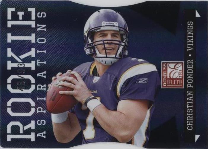 2011 Donruss Elite - Rookie Christian Ponder #119 Aspirations Die-Cut ...