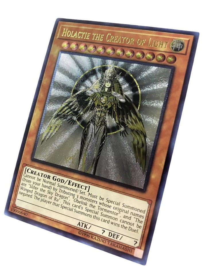 Holactie Creator Of Light Egyptian God Card Ultimate Holo Anime Yugioh ...