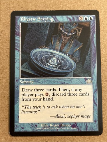 Magic the Gathering Rhystic Scrying Prophecy 2X MTG Cards 44/143 NM ...
