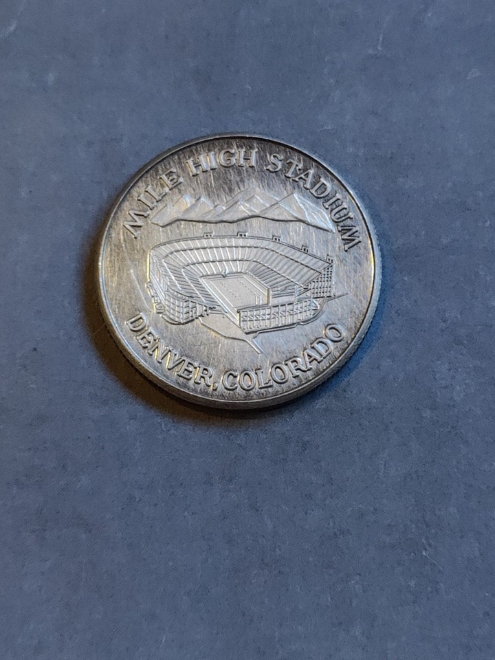 1989 A.F.C. Championship Denver Bronco's Mile High Stadium Coin .999 ...