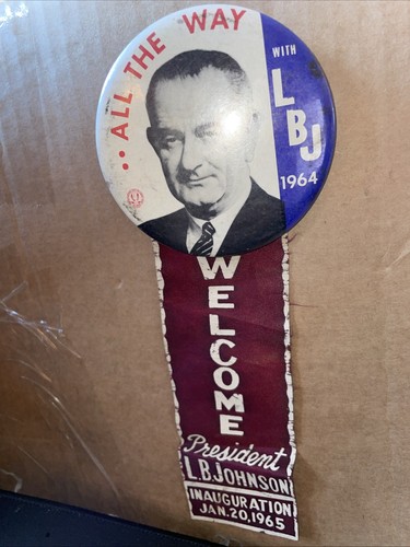 Lyndon L.B.Johnson Inauguration Jan 20th, 1965 President Political Pin ...