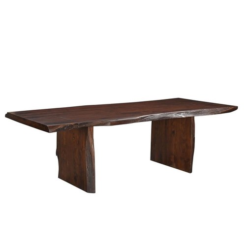 Taran Designs Werrick 72" Live Edge Solid Wood Dining Table in Dark ...