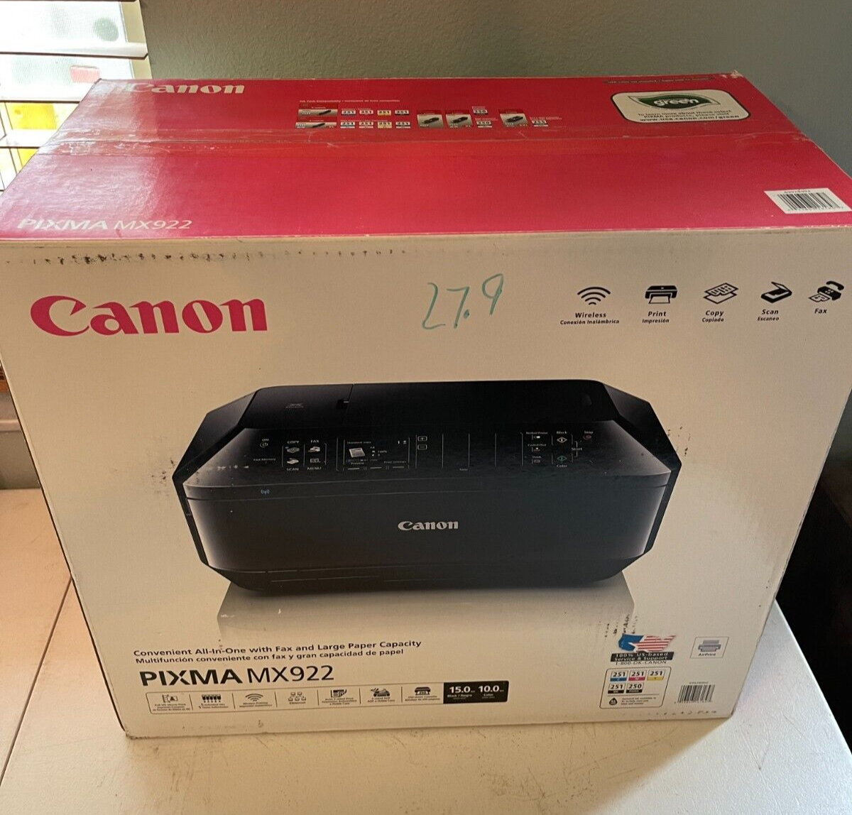 Canon PIXMA MX922 Wireless Office All-in-One Printer - 9600 dpi Color ...