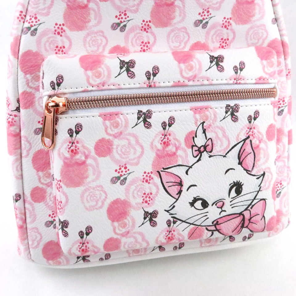 Loungefly Disney Aristocats Mini Backpack Pink Marie Roses Lady Faux ...