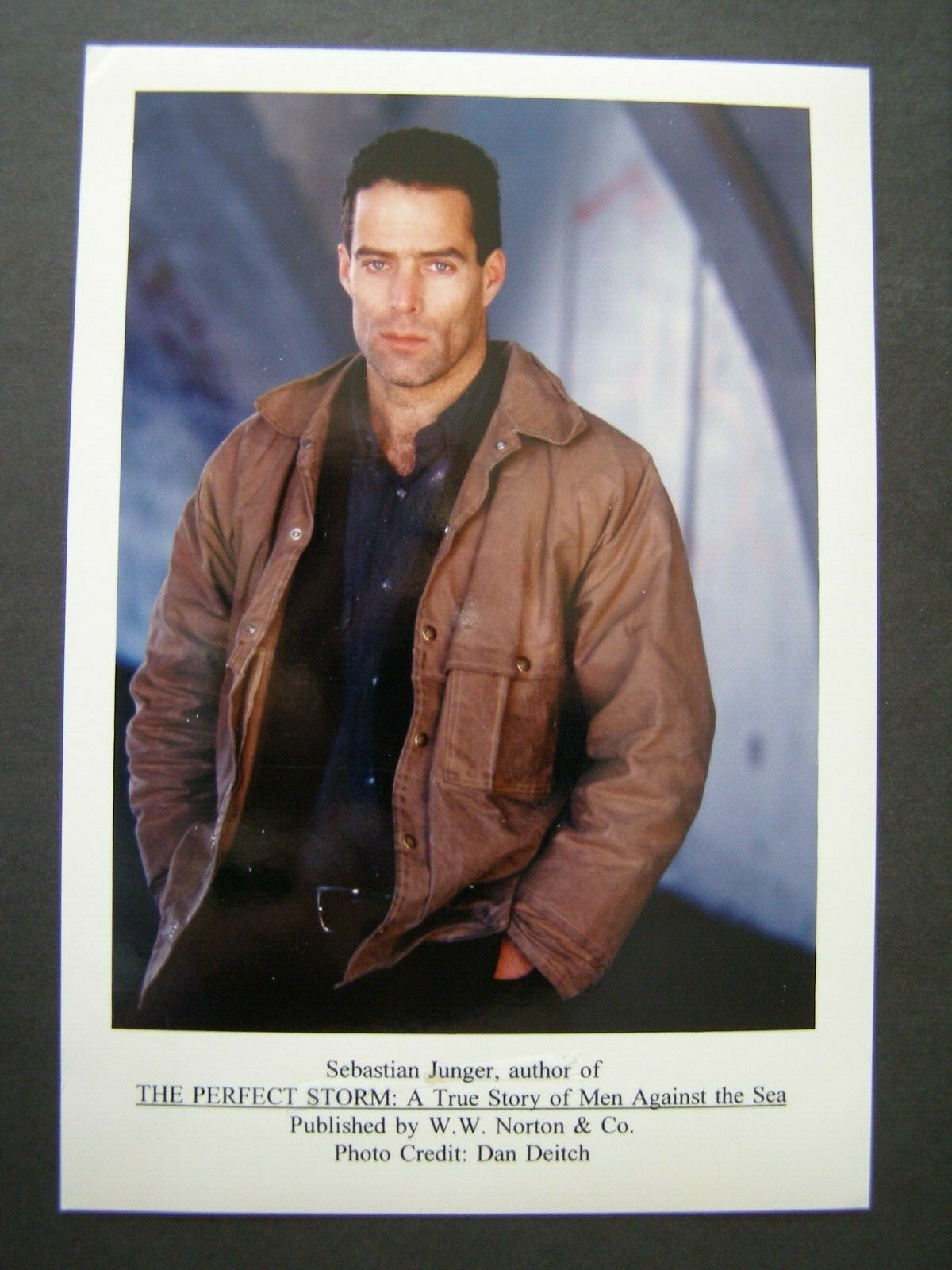 Glossy Color Press Photo Sebastian Junger Author of The Perfect Storm ...