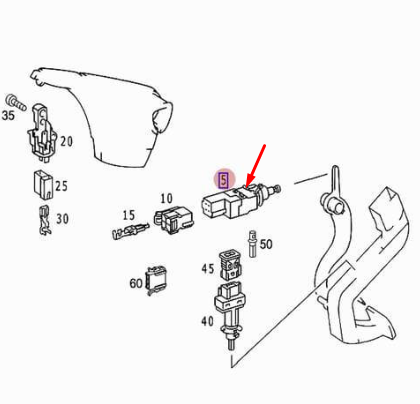 MB SLS AMG C197 Bremsbremslichtschalter A0015456409 NEUES ECHTES | eBay.de