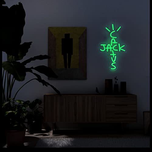 Cactus Jack Neon Sign Green Words Neon Light Sign Wall Art Neon Light A ...