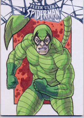 2017 Marvel Fleer Ultra Spider-Man Sketch Card Nelson Scorpion | eBay
