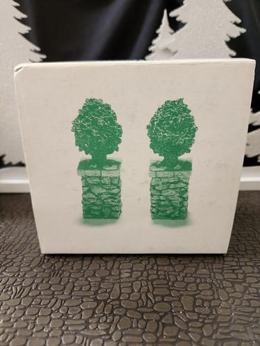 Dept 56 Village Accessories - Stone Corner Posts with Holly Tree | eBay