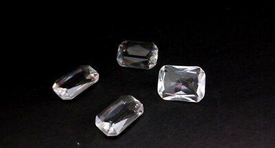 4 Pcs Crystal Quartz Cabochon Octagon 16x22mm, Fancy Beautiful Octagon ...