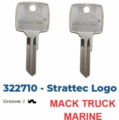 Qty 2 Mack Key Blank Marine Industrial Strattec 322710 | eBay