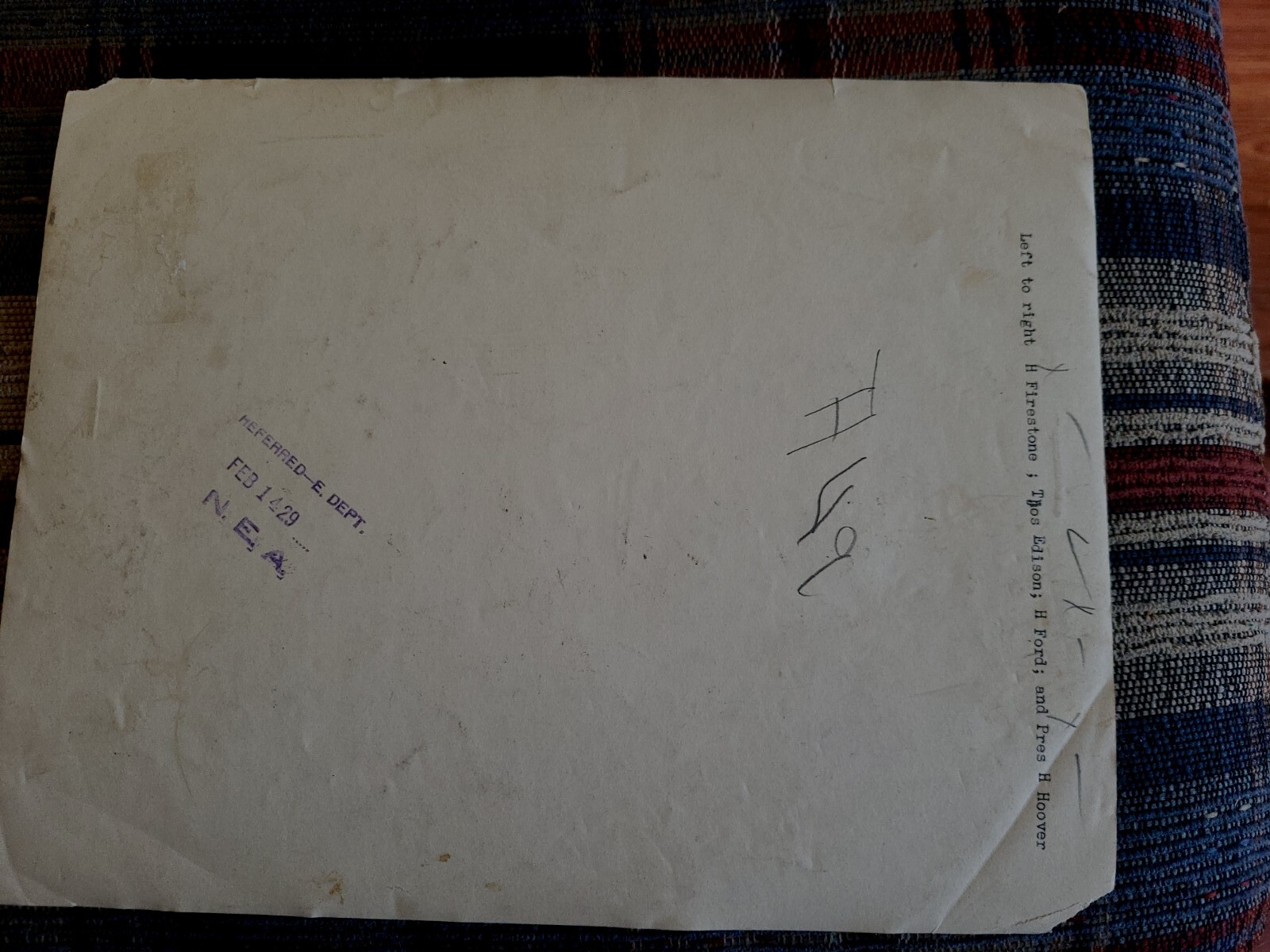 1929 THOMAS EDISON HENRY FORD HENRY FIRESTONE PHOTO AMERICAN BUSINESS ...