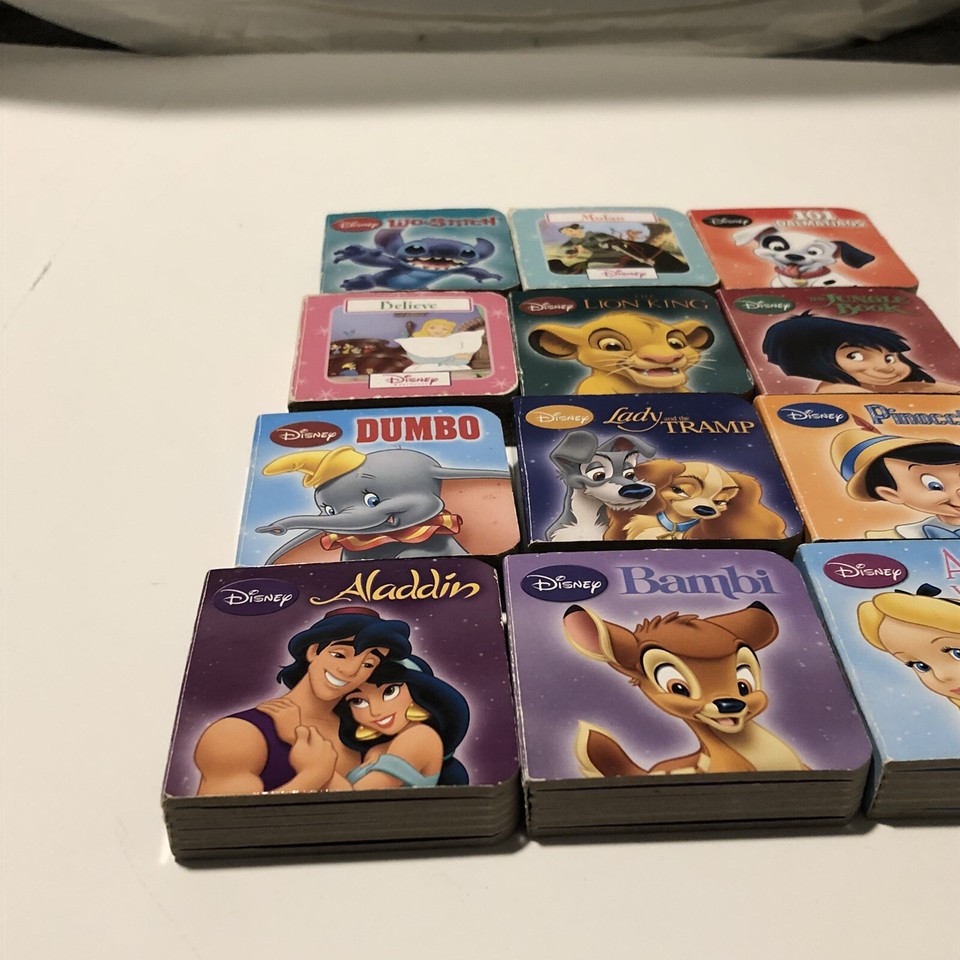 12 Disney Mini Children’s Pilbooks Mulan Lion King Lilo And Stitch Aladdin Dumbo | eBay