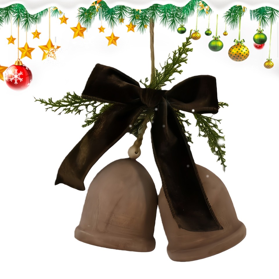 Bells Christmas Decor Wood Festive Traditional Decoration Rustic | eBay