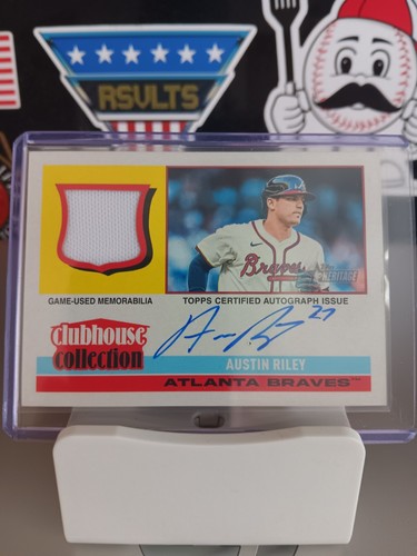 2025 Topps Heritage Austin Riley Autographed Relic 10/25 - Braves | eBay